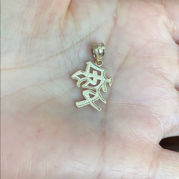 Element Shine | Jewelry | K Solid Gold Chinese Love Symbol Charm ...
